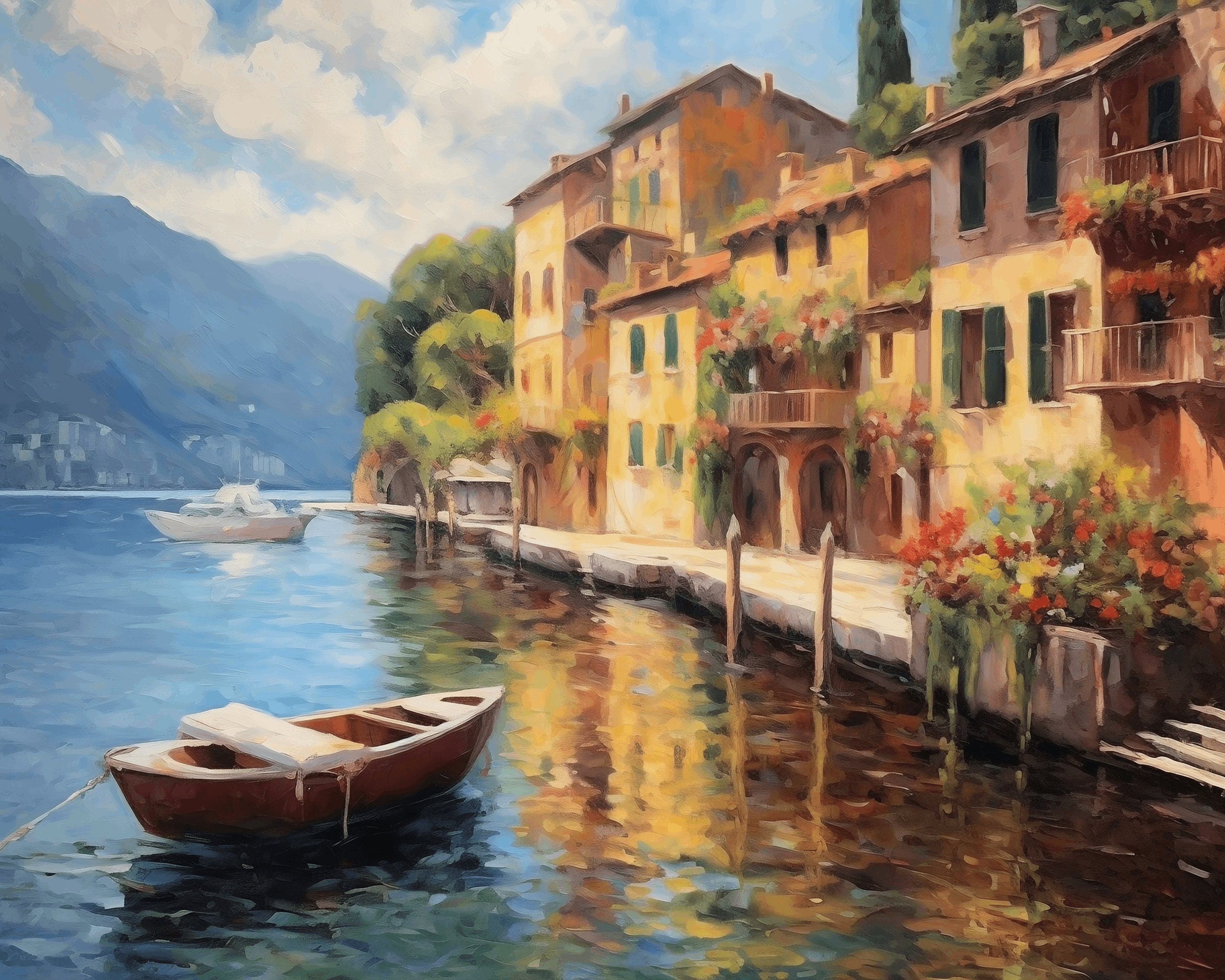 Lake Como Art, Italy Wall Art, Room Wall Art, Home Decor, Room Wall Art ...