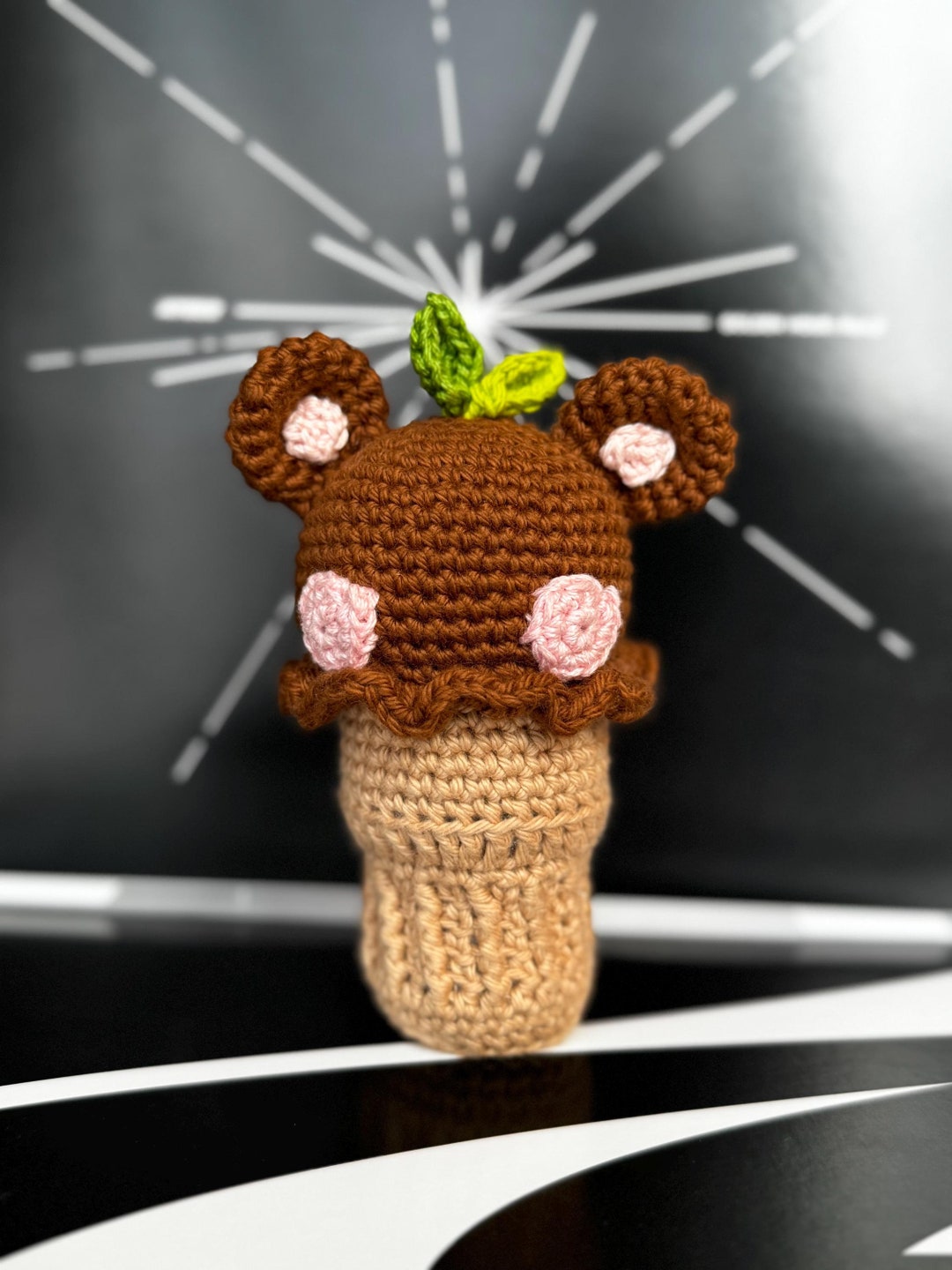 ATEEZ Aniteez Jjongbear Ice Cream Cone Crochet Amigurumi Pattern - Etsy