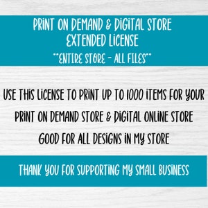 Print on Demand License - ENTIRE SHOP - to Use Our Designs If You Are ...
