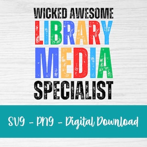 Library Media Specialist Svg - Teacher Svg - Library Specialist Png ...