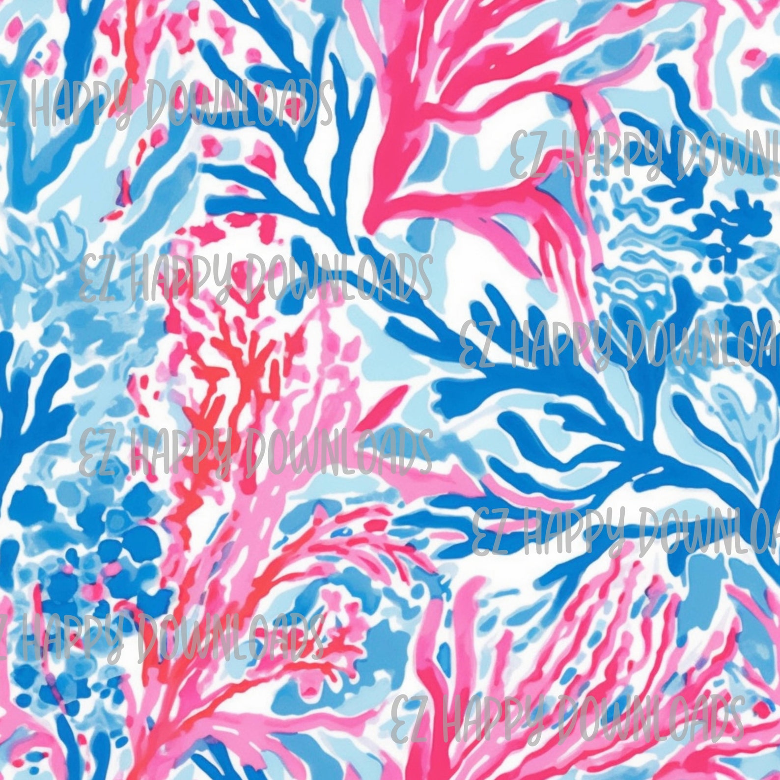 6 Preppy Sea Life Mermaid Coral Lighthouse Repeating Patterns - Etsy