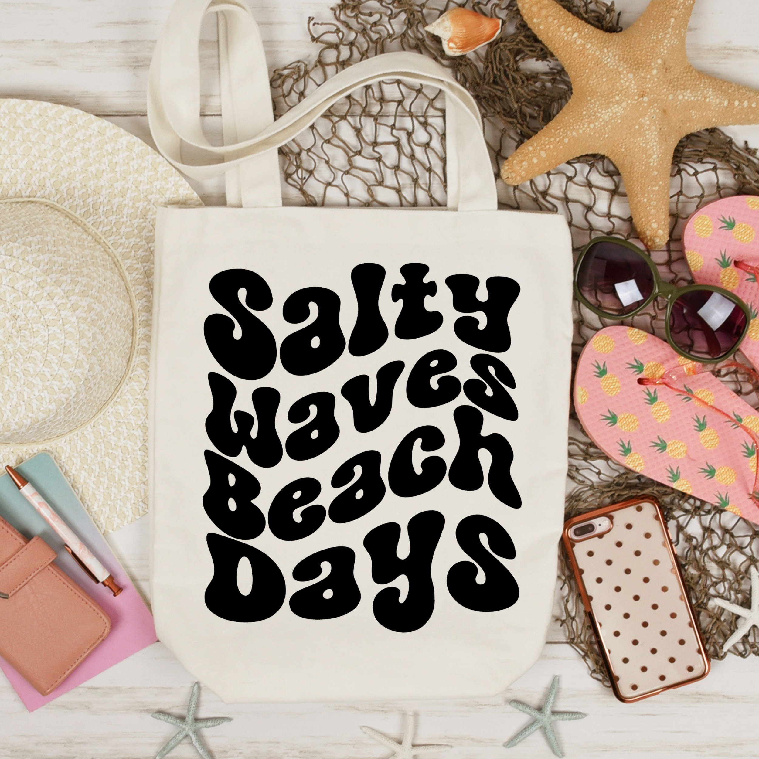 Beach Days Svg - Salty Waves Svg - Summer Svg - Retro Svg- Summer Png ...
