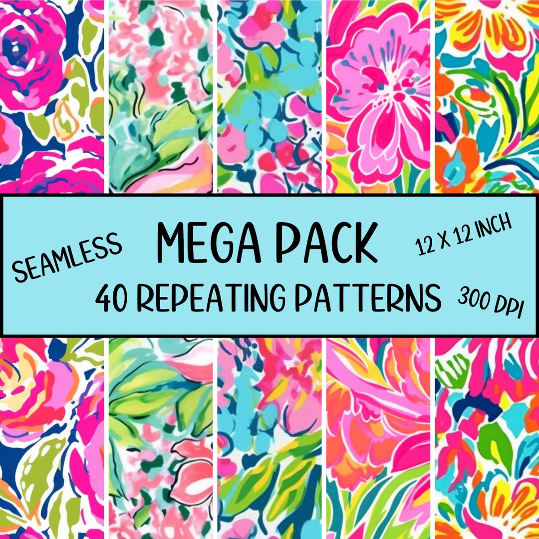 Seamless Tropical Repeating Patterns - MEGA PACK JPEG - 40 Seamless ...