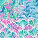 12 Preppy Sea Life Mermaid Coral Lighthouse Repeating Pattern - Digital ...