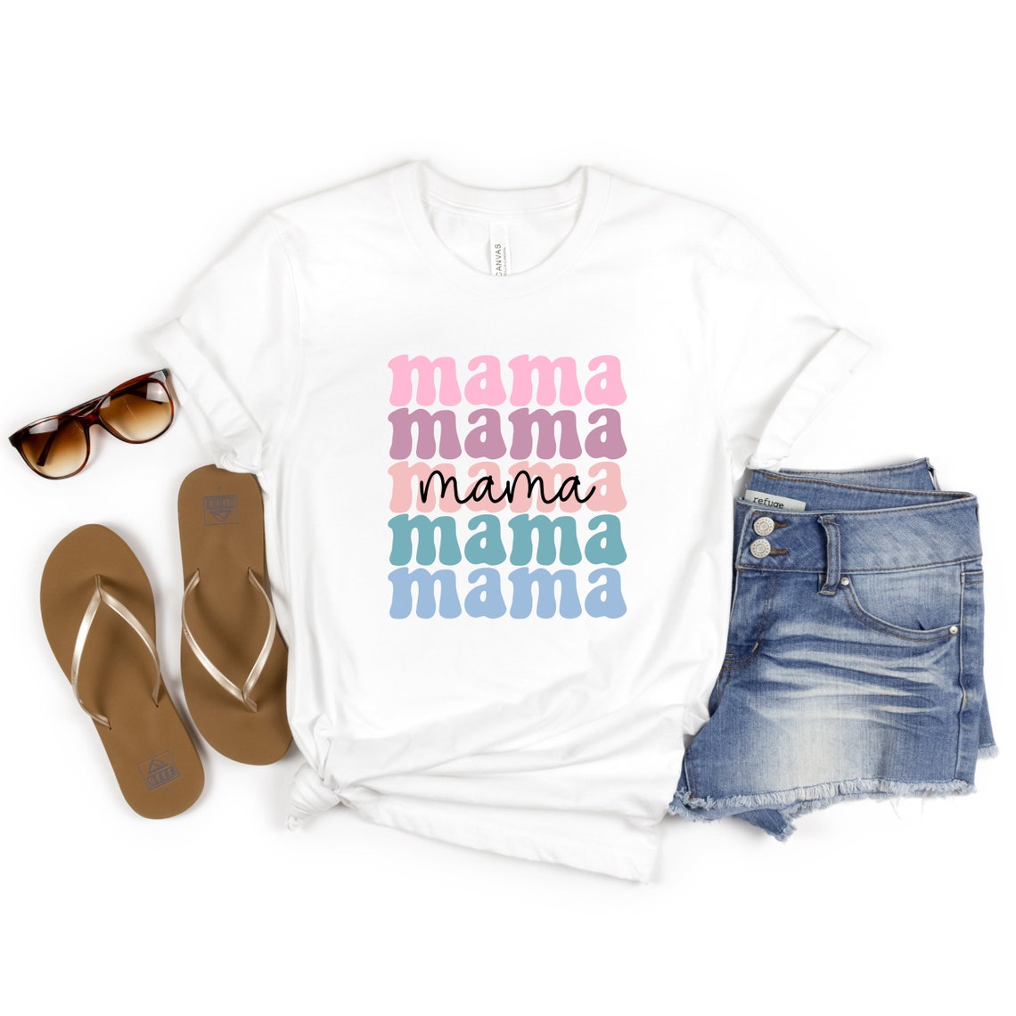 Mama Stacked Neutral SVG Mama Stacked PNG Mama Mama Mama - Etsy