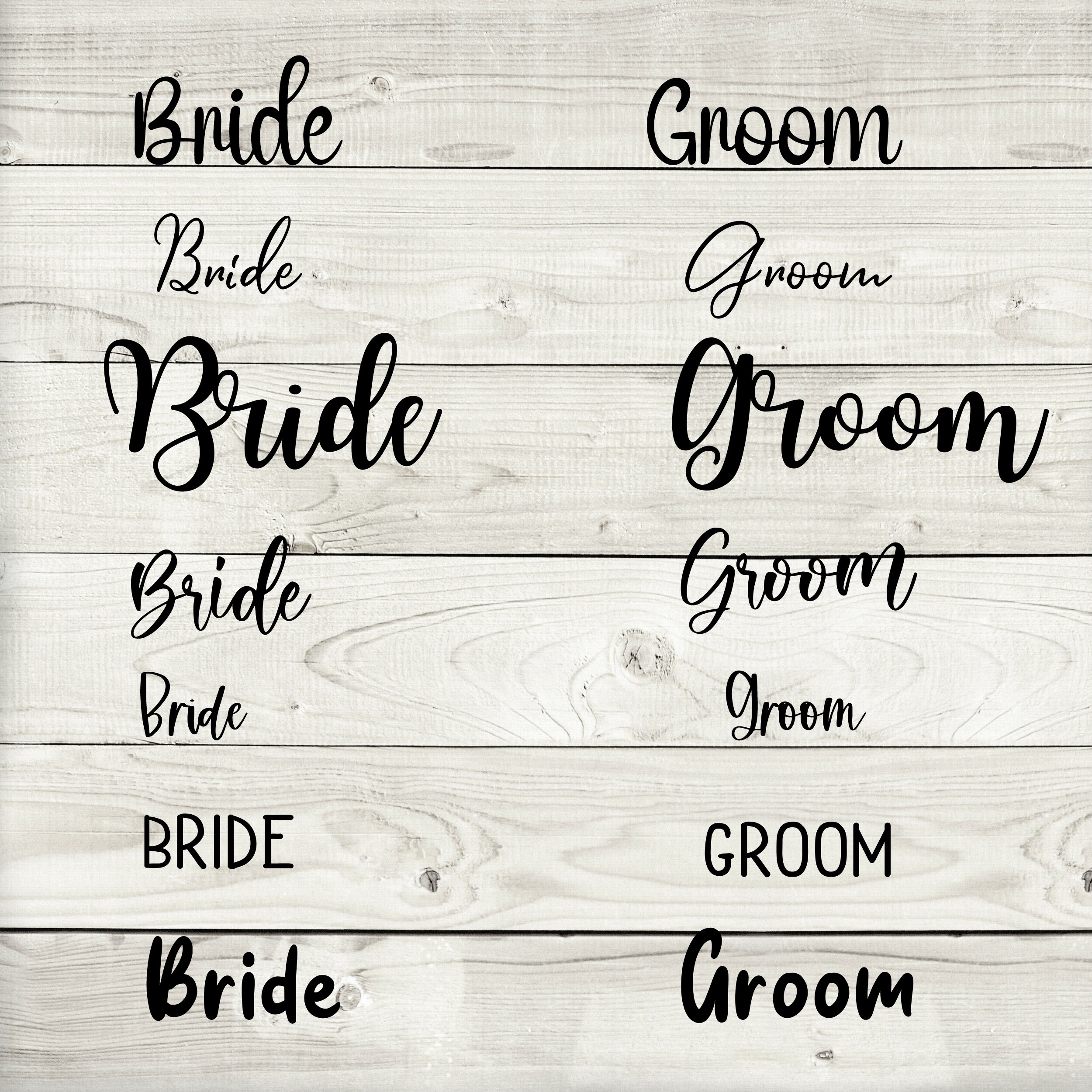 Bride and Groom SVG and PNG Font Bundle Bride and Groom - Etsy