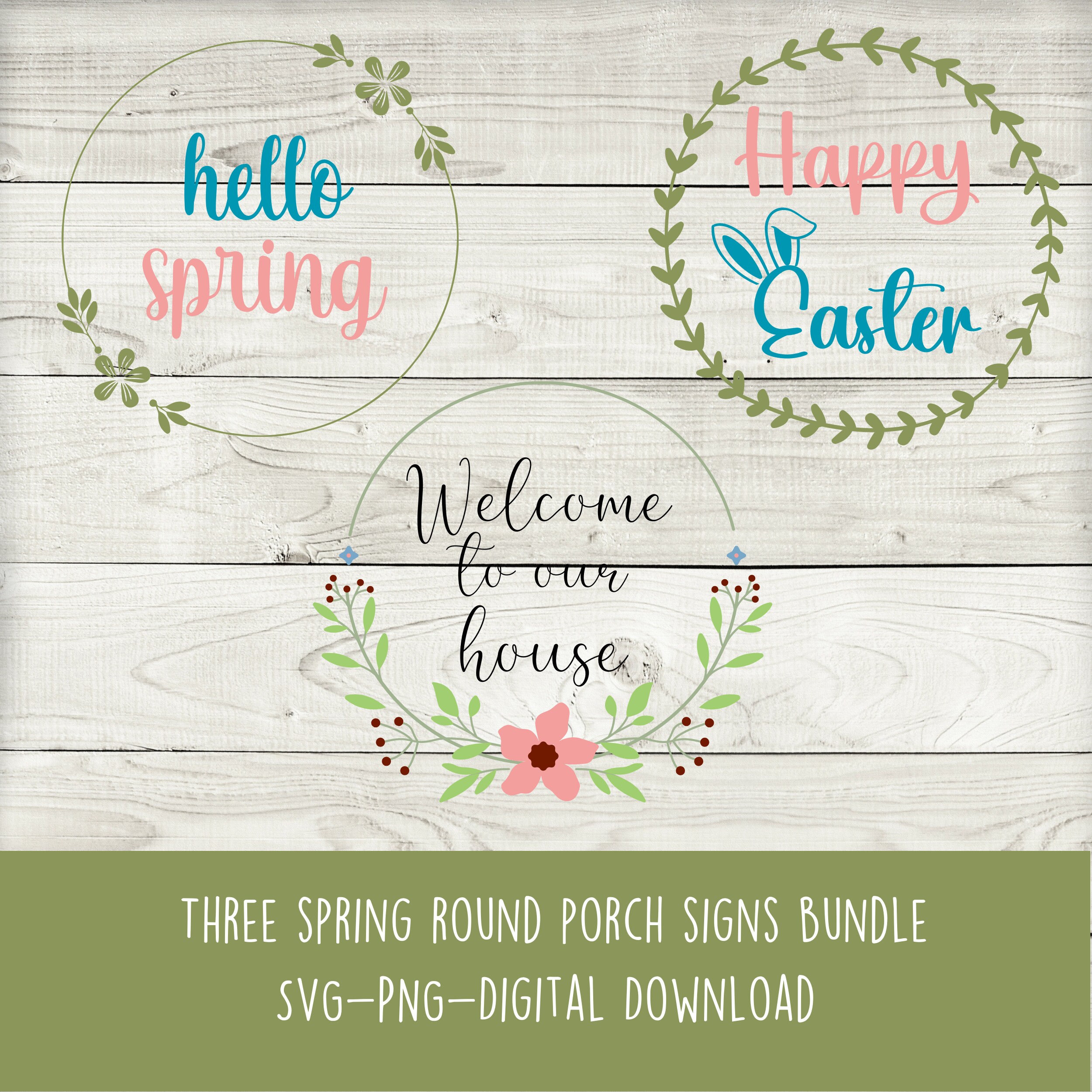 Spring Porch Sign Svg, Easter Porch Sign Svg, Porch Sign Svg Bundle ...