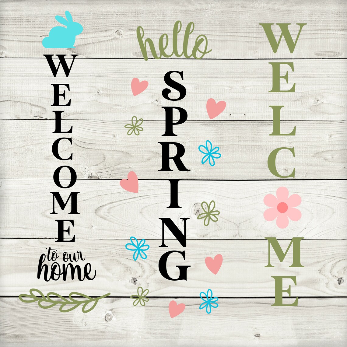 Spring Porch Sign Svg, Easter Porch Sign Svg, Porch Sign Svg Bundle ...