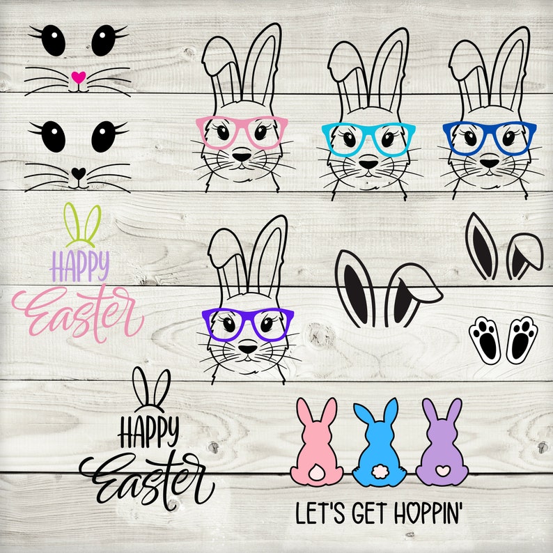 Easter Bunny Svg Bundle, Bunny Ears Svg, Bunny Face Svg, Easter Bunny ...