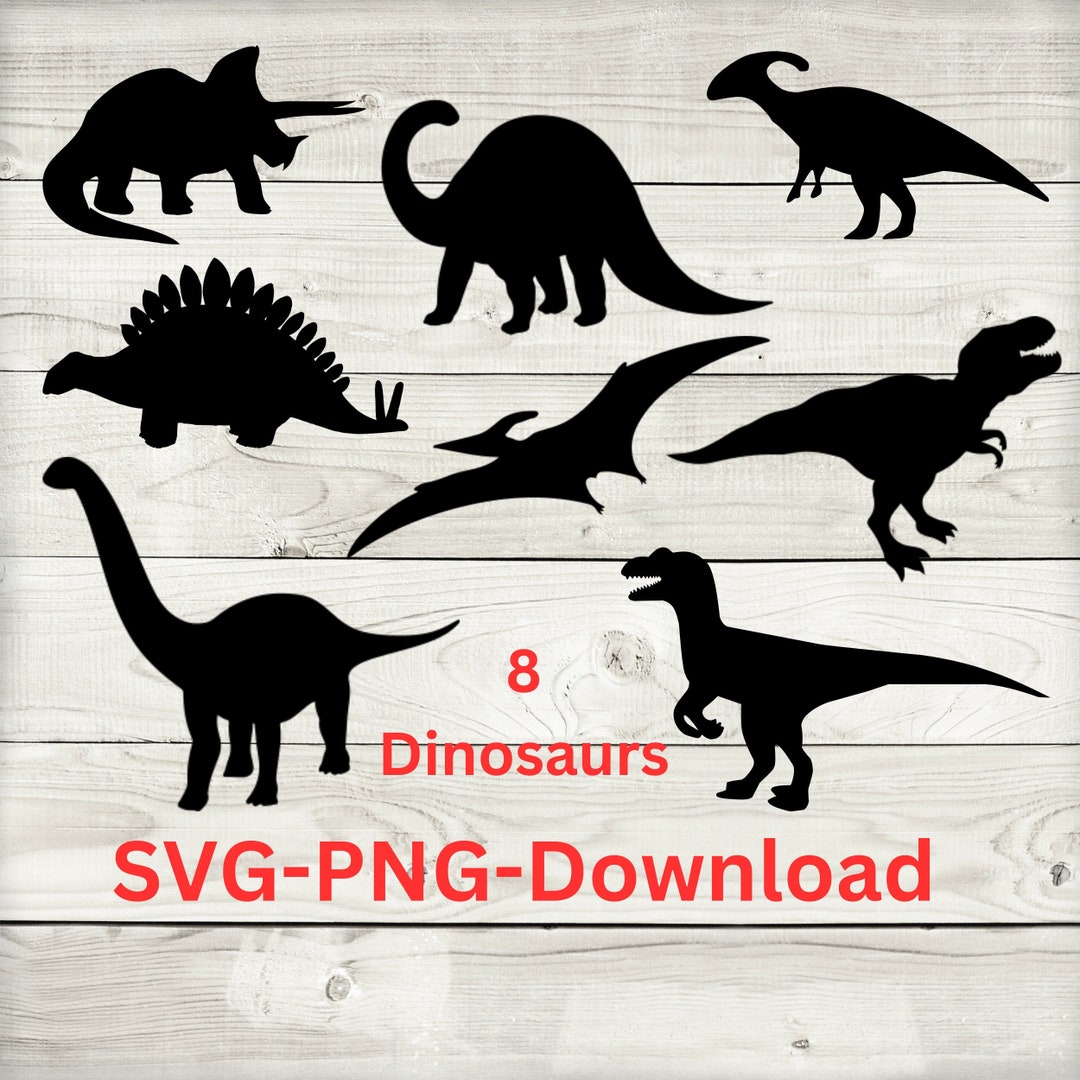 Dinosaur Svg Bundle - Dinosaur Clipart Png - Dinosaur Silhouette Svg ...