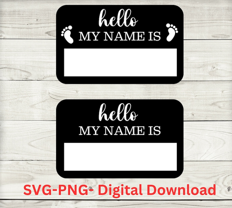Hello My Name is Svg Name Tag Svg Digital Download Hello Svg Baby Svg ...
