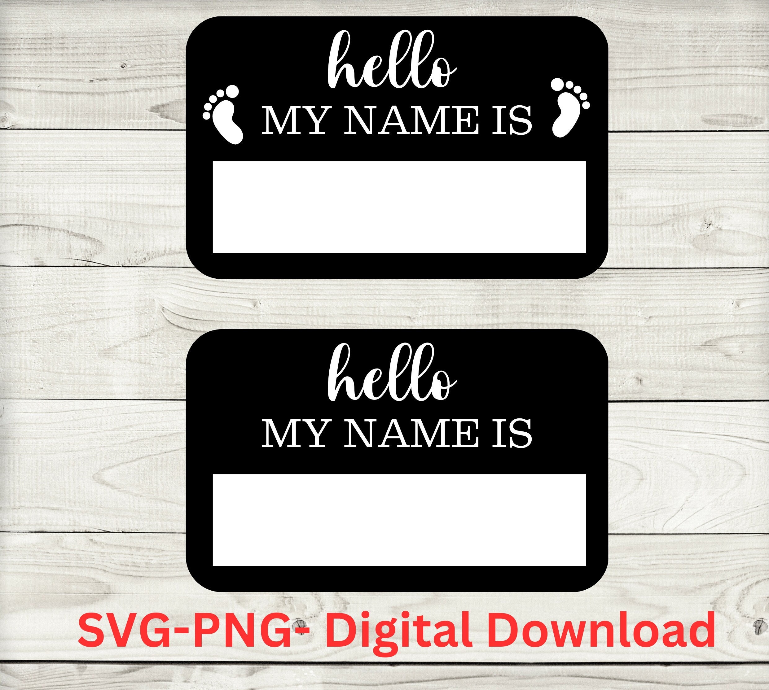 Hello My Name is Svg Name Tag Svg Digital Download Hello Svg Baby Svg ...