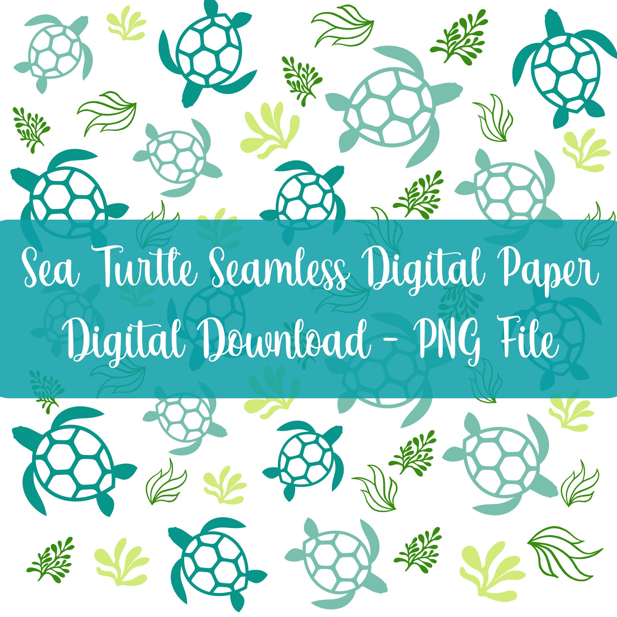 Turtle Seamless Pattern Sea Turtle Seamless Pattern Pattern Digital ...