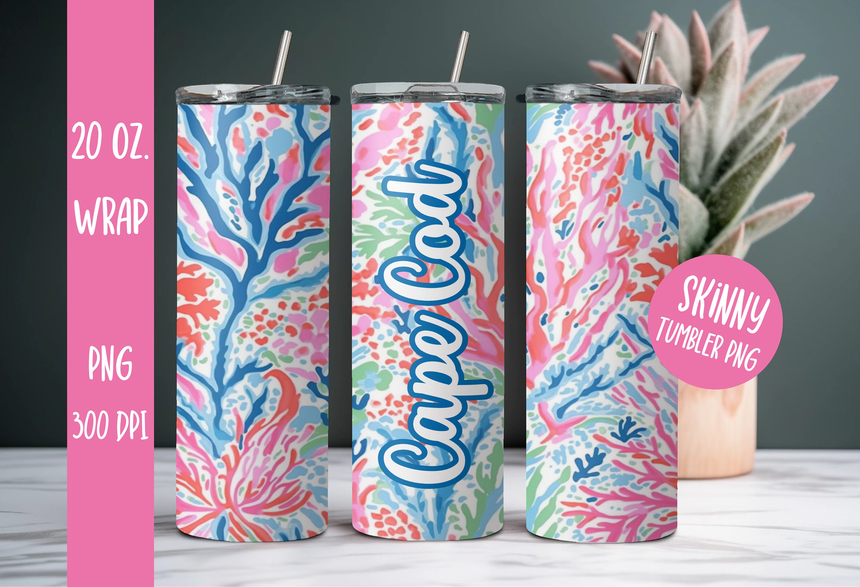 Cape Cod Tumbler Wrap - Cape Cod Png - Trendy Tumbler Wrap 20 Oz ...