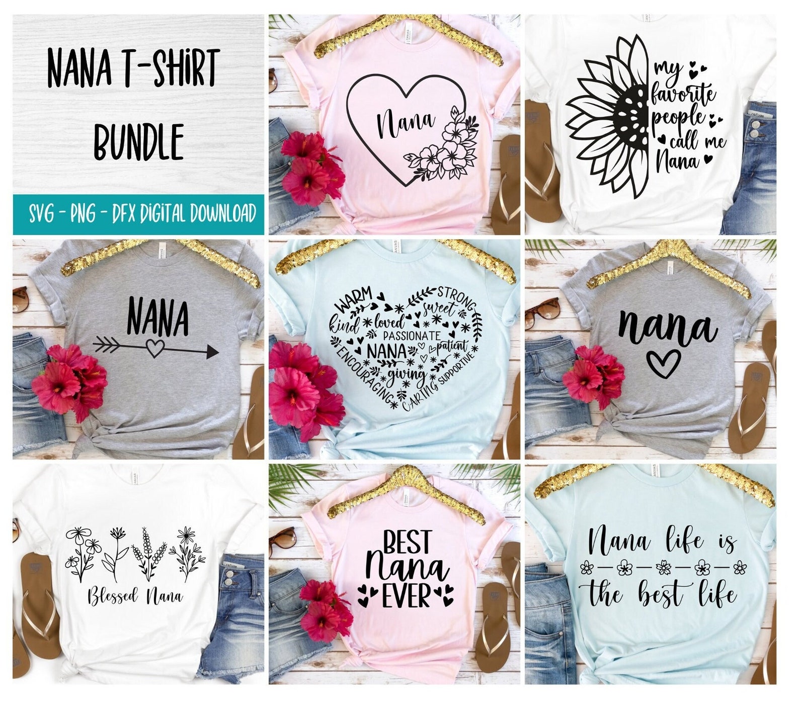 Nana Svg Bundle Grandma Svg Bundle Mothers Day Svg Nana - Etsy
