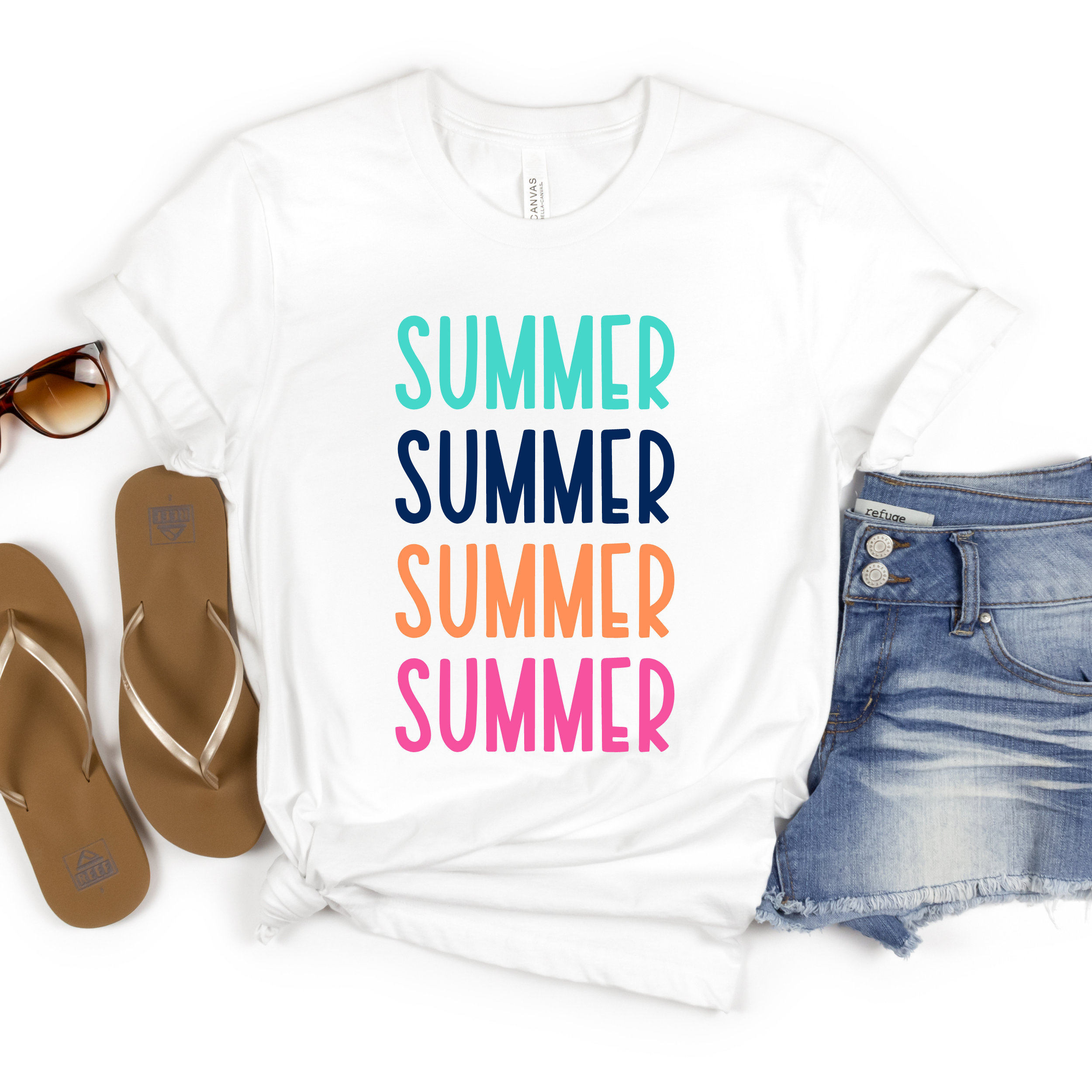 Summer SVG Bundle - Beach Shirt SVG for Cricut - Summer Tee Bundle SVG ...