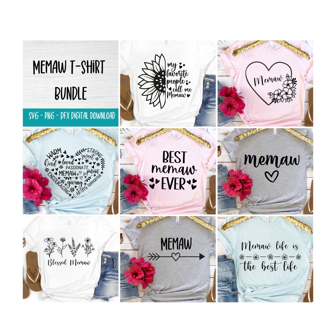 Memaw Svg Bundle - Memaw Png Bundle - Blessed Memaw Svg - Memaw Shirt ...