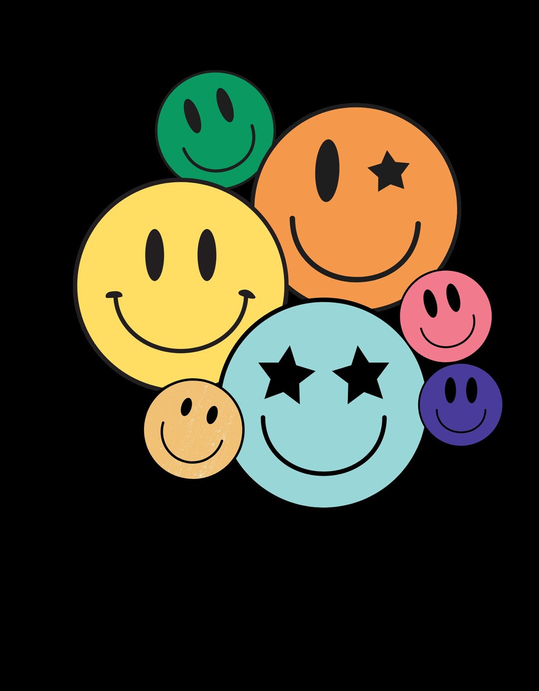 Groovy Smiley Faces - Etsy