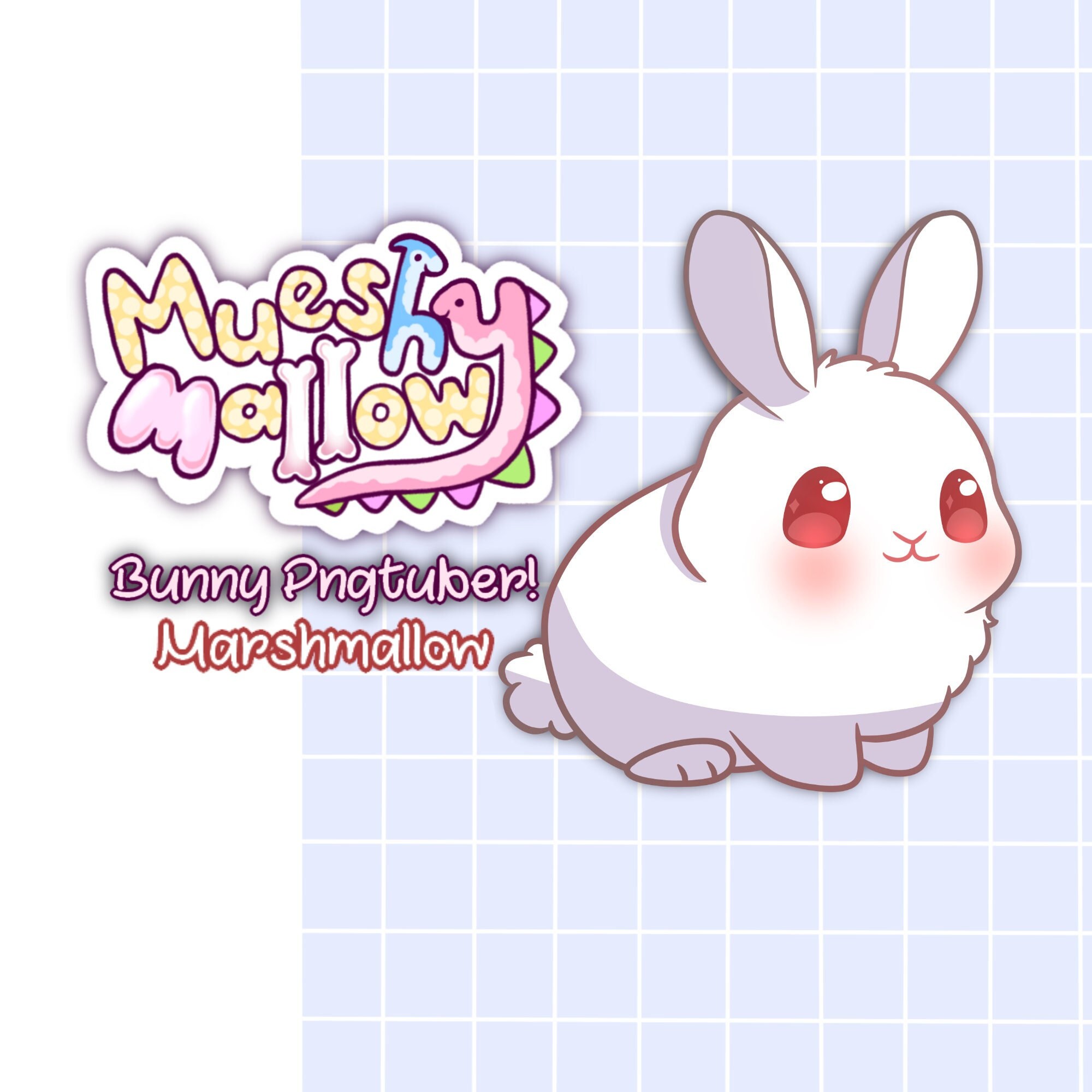 Cute Bunny Pngtuber! || Marshmallow - Etsy