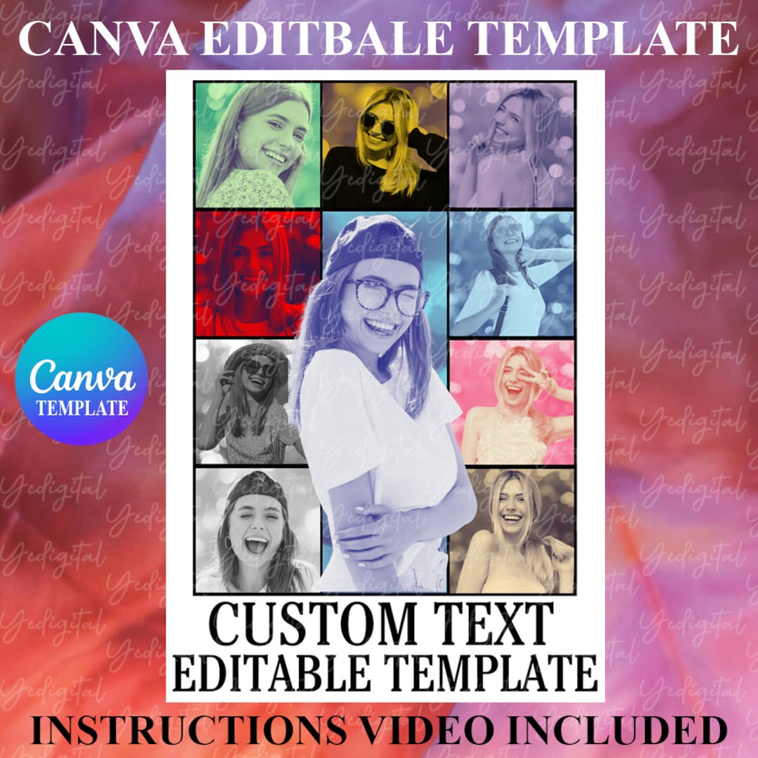 Eras Poster Template Editable | Canva Template | Eras Themed | Create ...