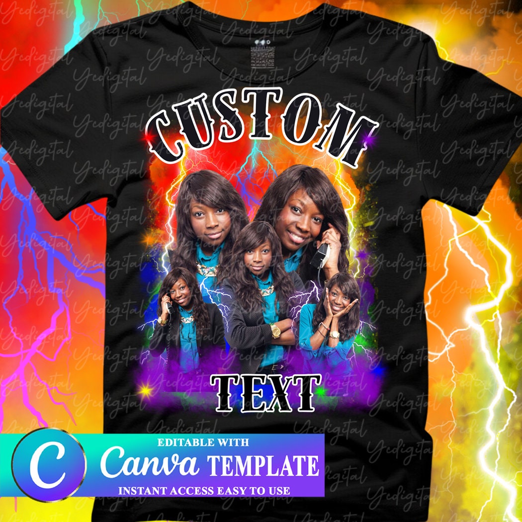 CUSTOM Your Bootleg Design, Customize Text Bootleg Idea, Rainbow Color ...