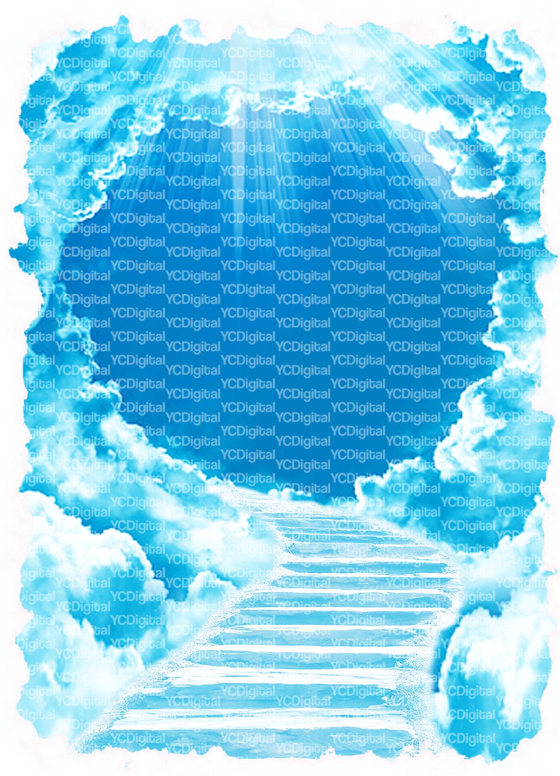 Rest in Peace Background/in Loving Memory Heaven Set of 9 PNG - Etsy