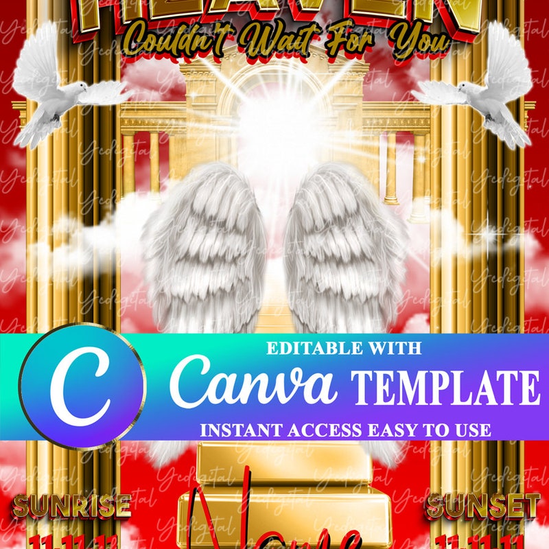 Red Heavenly Background - Etsy