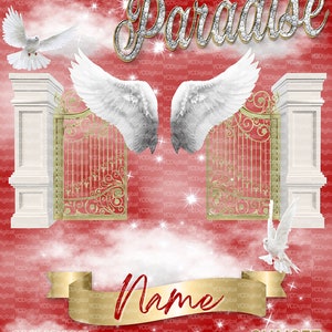 Red and Gold Heaven Sky Background | Memorial Background | Funeral ...