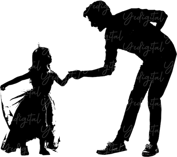 Father Daughter Silhouette Clip Art