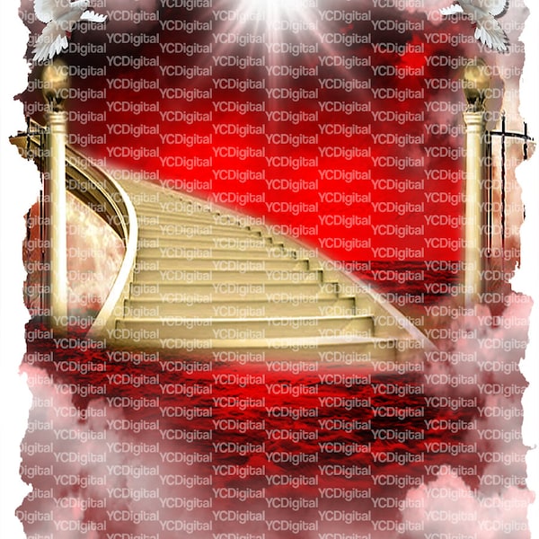 Red Heaven Background - Etsy
