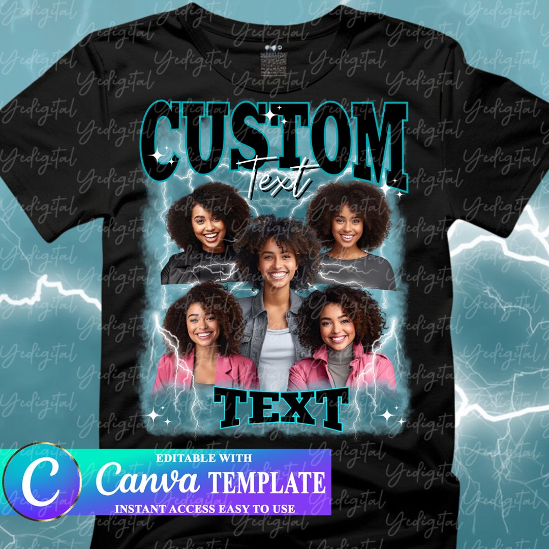 CUSTOM Your Bootleg Design, Customize Text Bootleg Idea, Light Teal ...
