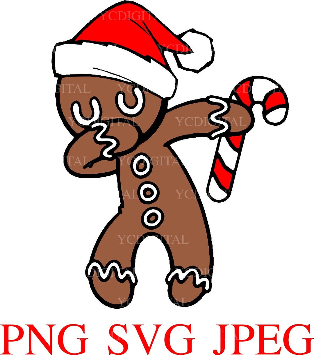 Gingerbread Man Dabbing PNG SVG JPEG Digital Download - Etsy