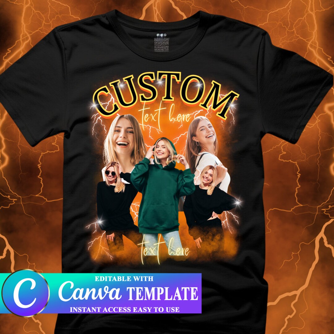 CUSTOM Your Bootleg Design, Customize Text Bootleg Idea, Orange Color ...