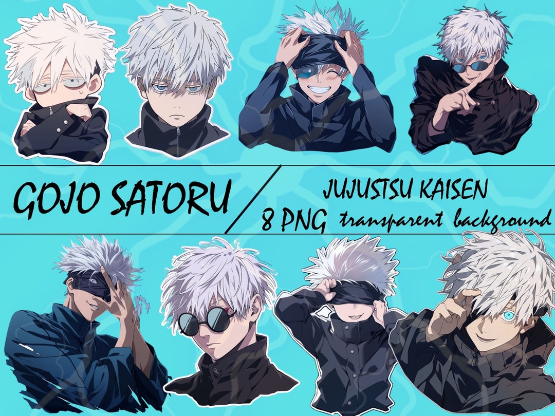 Anime Clipart Printable Anime Pngs Jujutsu Kaisen Gojo - Etsy