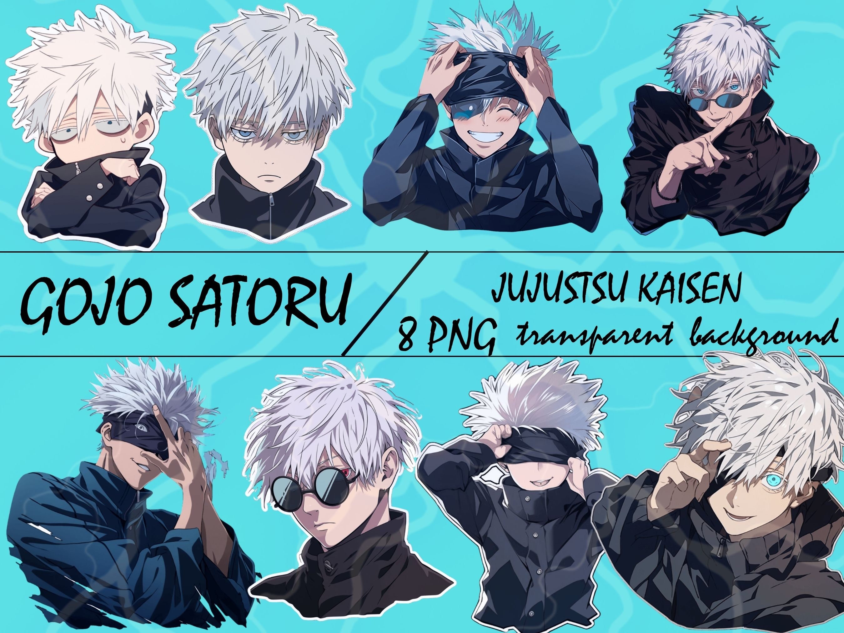 Anime Clipart Printable Anime Pngs Jujutsu Kaisen Gojo - Etsy