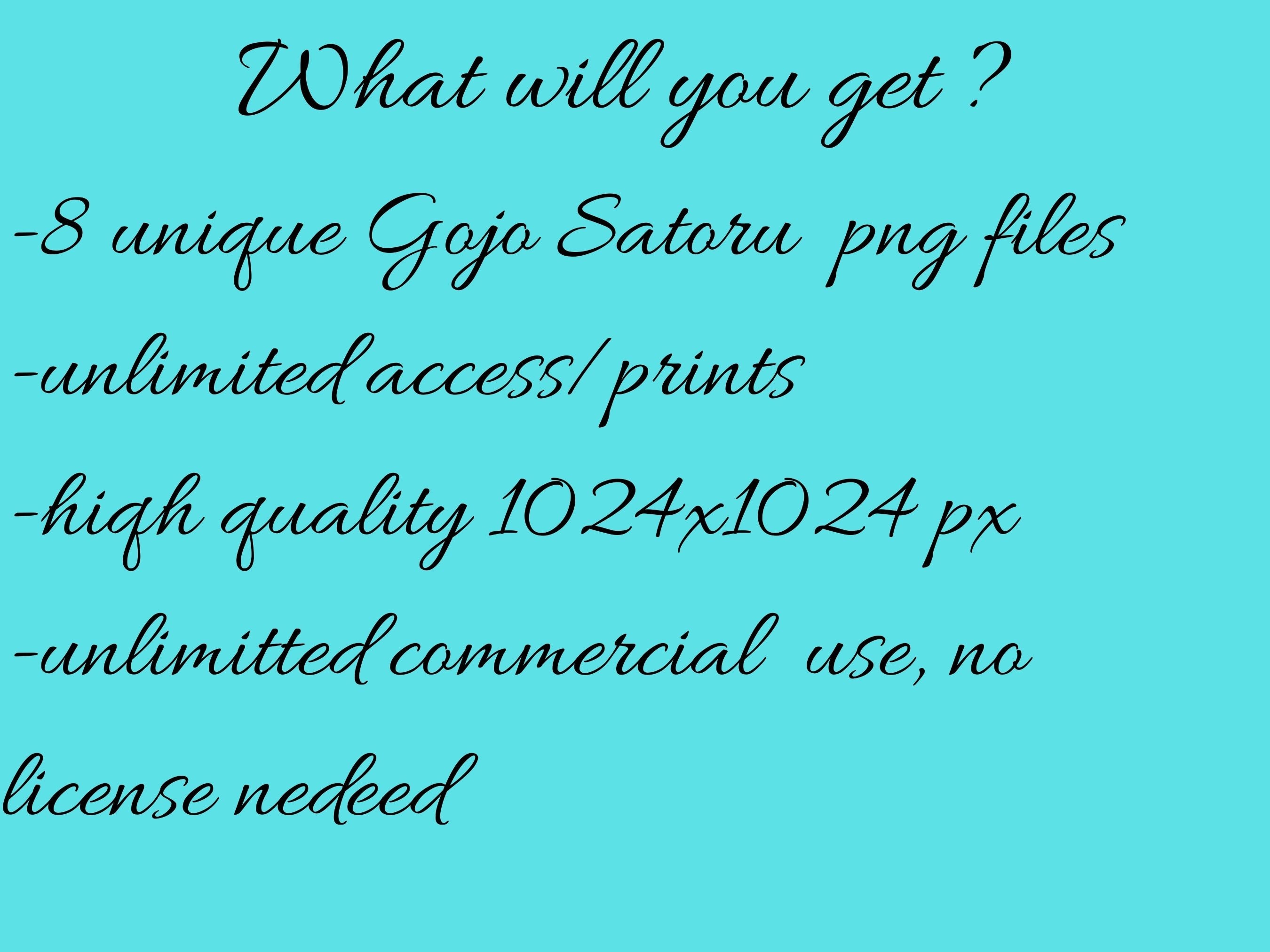 Anime Clipart Printable Anime Pngs Jujutsu Kaisen Gojo - Etsy