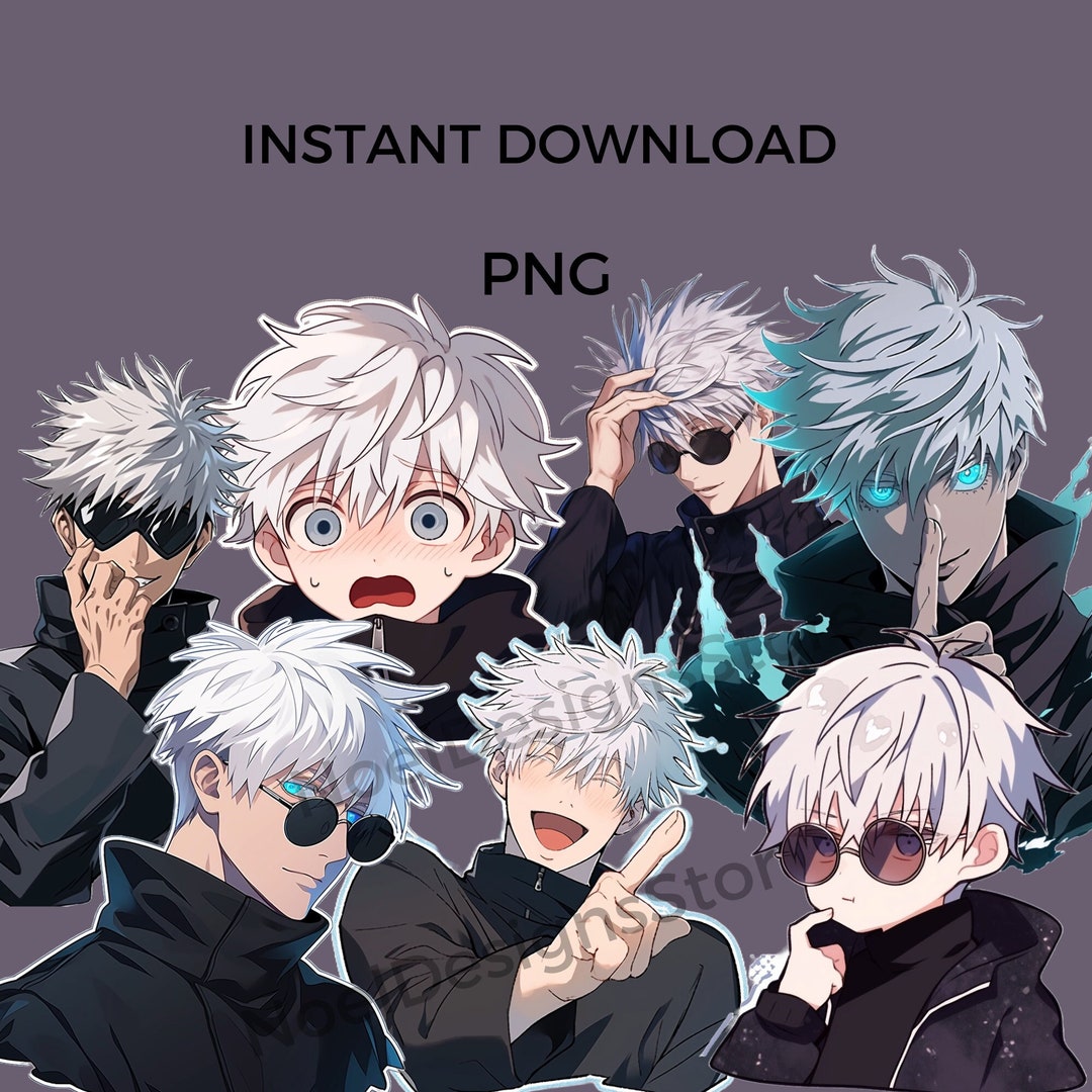 Anime Clipart Printable Anime Pngs Jujutsu Kaisen Gojo - Etsy UK