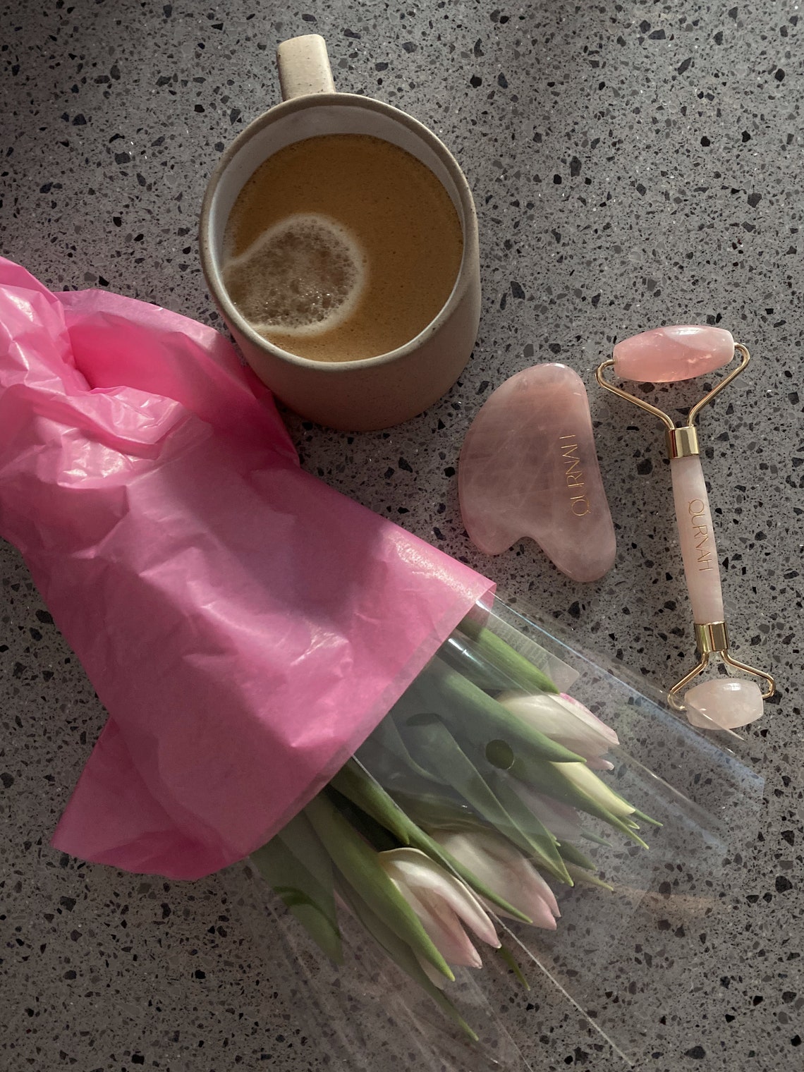 Rose Quartz Gua Sha | Self Care | Pink | Gift Real Stone | Spa Gift ...