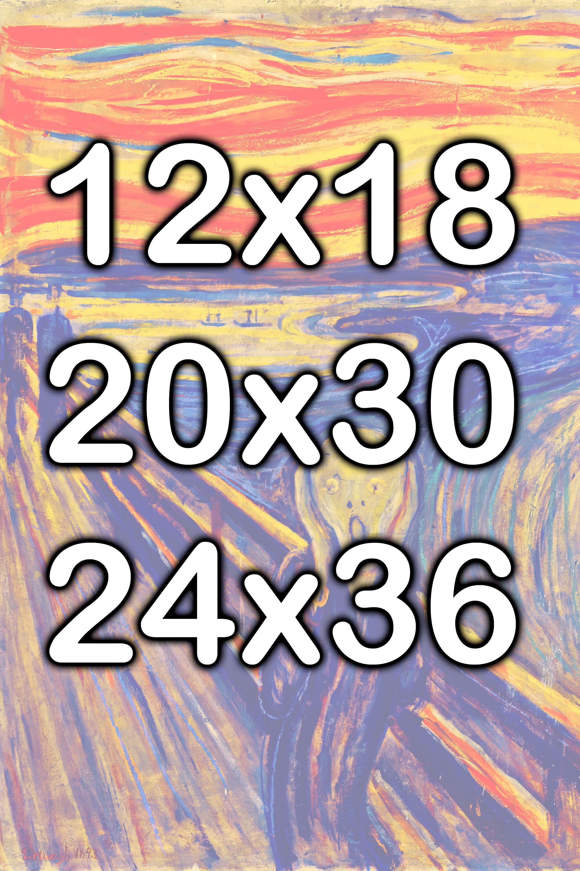 The Scream Painting by Edvard Munch in a Colorful Recreation in Blue ...