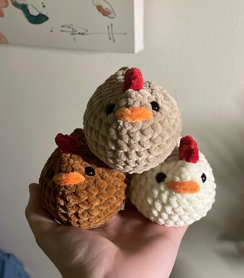 Crochet Amigurumi Chickens - Etsy