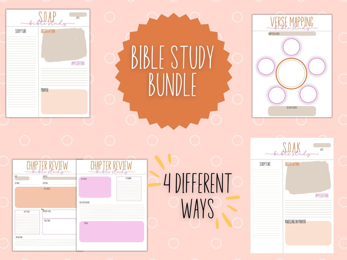 Printable Bible Study Bundle Retro SOAP Bible Study Printable - Etsy