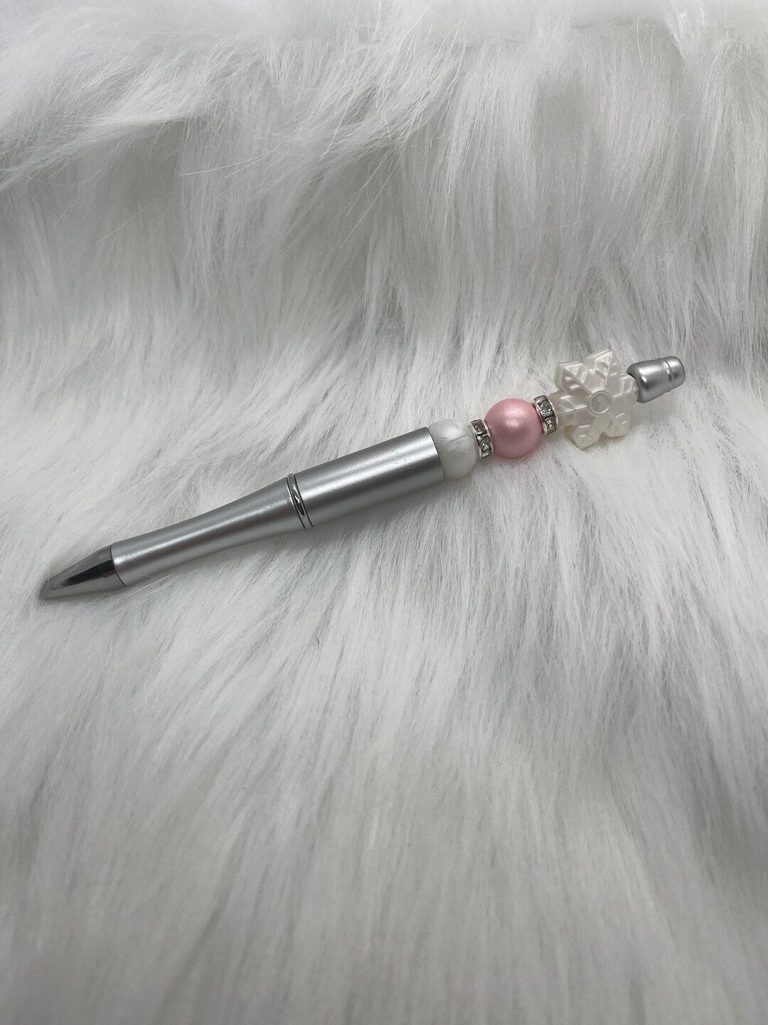 Snowflake Pen, Custom Bead Pens, Snow, Cute, Winter, Personalized Gifts ...
