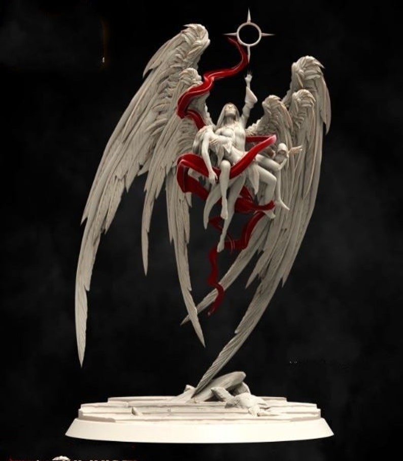 3d Stl Fallen Angel Figure Drawing File,digital Drawing File,3d Printer ...