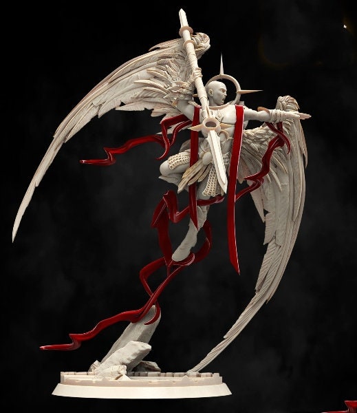 3d Stl Fallen Angel Figure Drawing File,digital Drawing File,3d Printer ...