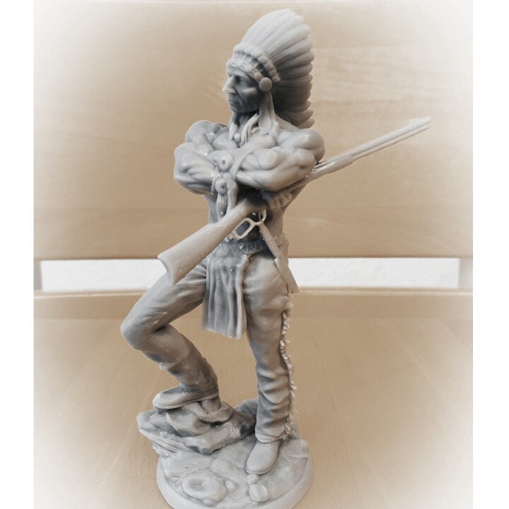 3d Stl Indian Warrior Figure Drawing File,digital Drawing File,3d ...