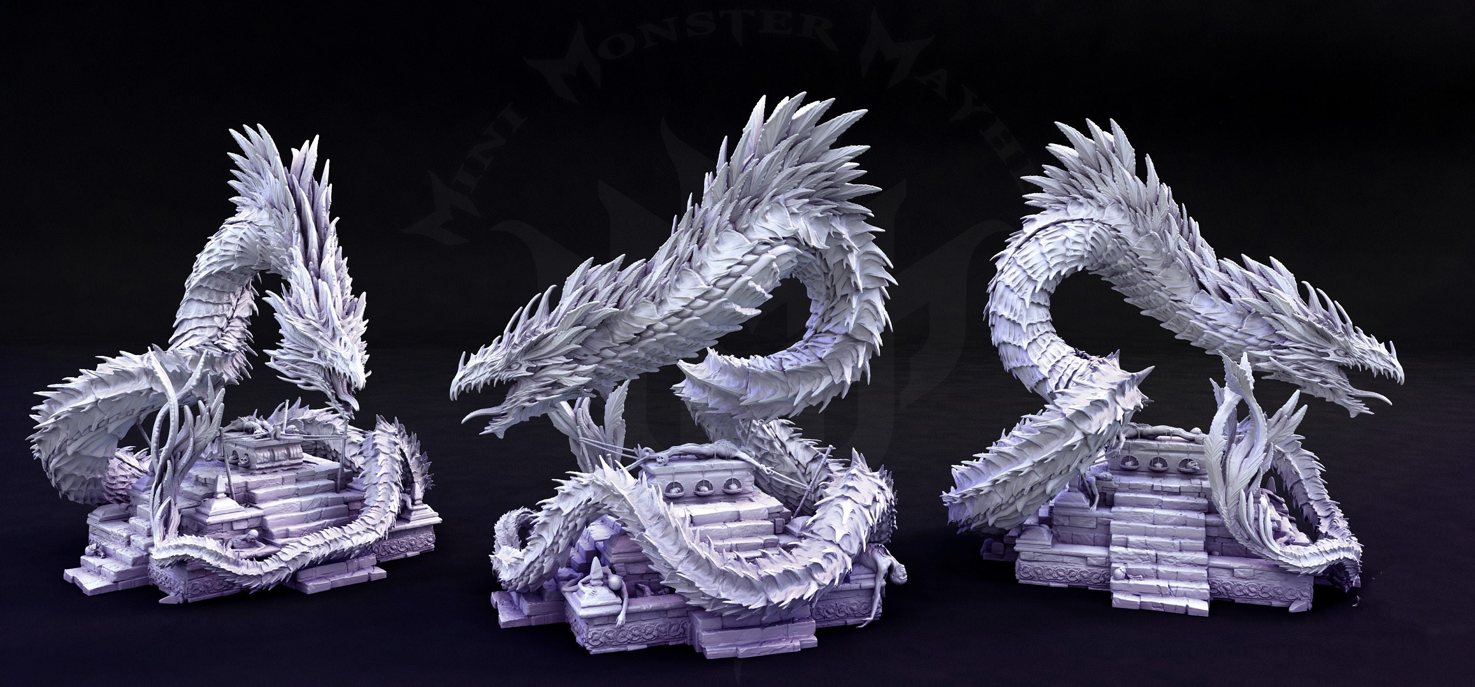 3d Stl Dragon and Grave Figure Drawing File,digital Drawing File,3d ...