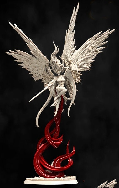 3d Stl Fallen Angel Figure Drawing File,digital Drawing File,3d Printer ...