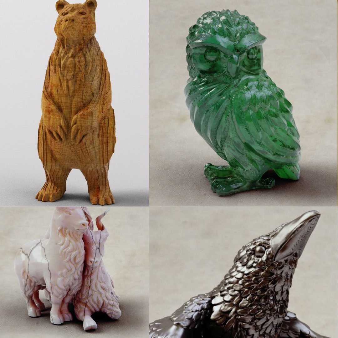 3d Stl Animal Model, 3d Stl Pack, 4 Different Stl Model, 3d Printer and ...