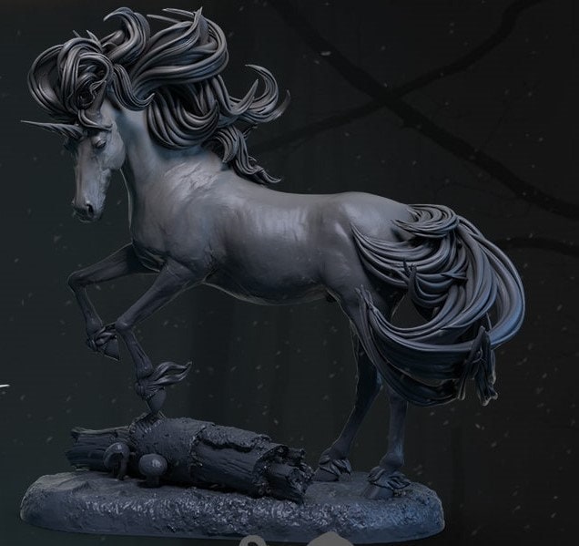 3D STL Unicorn Figure Drawing File, 3D Printer Files - Etsy