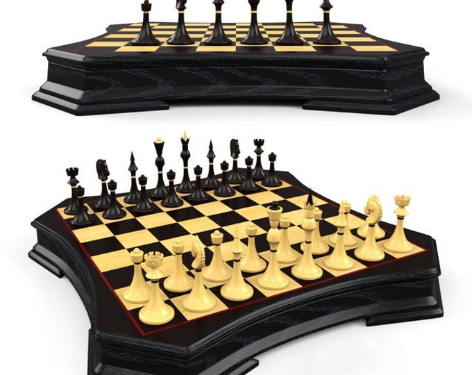 3d Stl Chess Set Drawing File,digital Drawing File,3d Printer in Print Files,for 3d Printer Stl ...